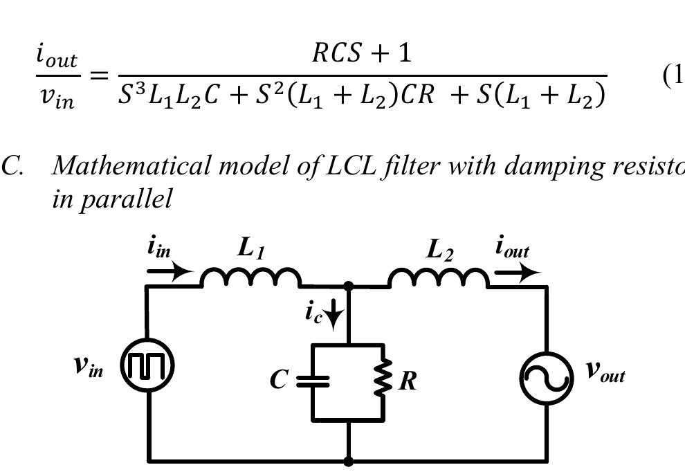 Schematic diagram of lcl filter with damped resistor in