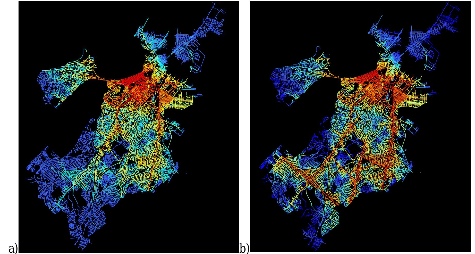 16 topological integration maps of axial lines for the city