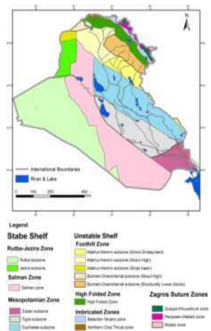 Tectonic map of irag [modified after 5]