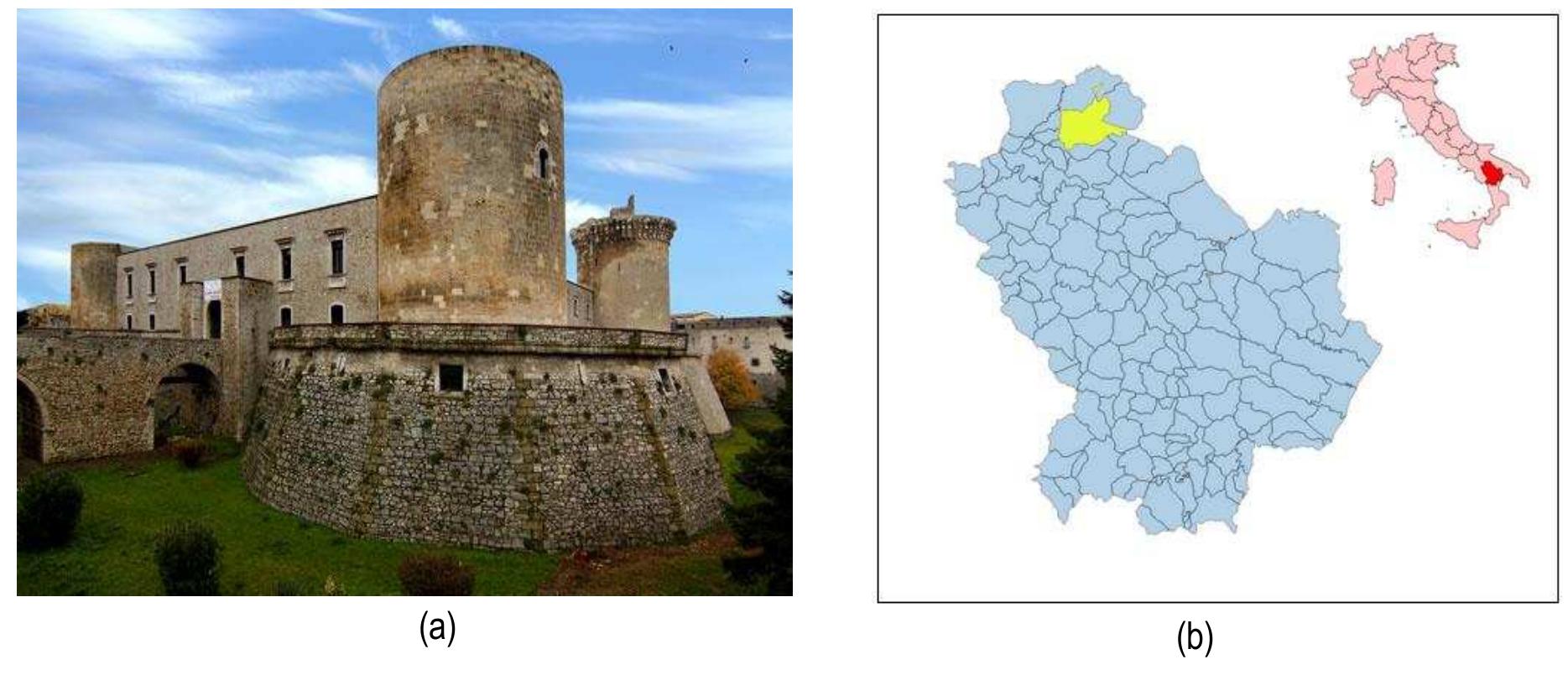 - (a) aragon’s castle of venosa. (b) location of venosa in