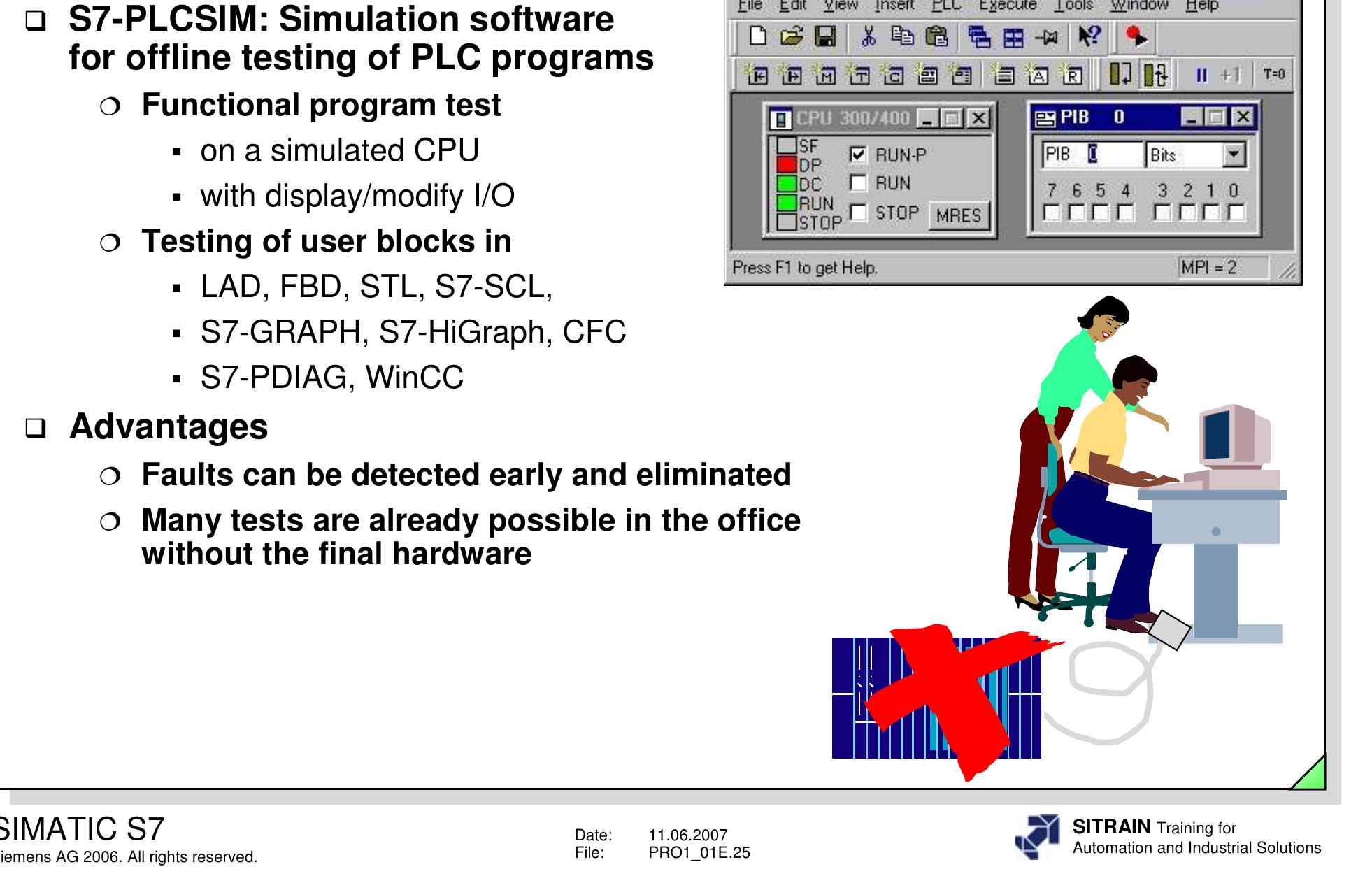 The simatic® s7-plcsim engineering tool (option package)