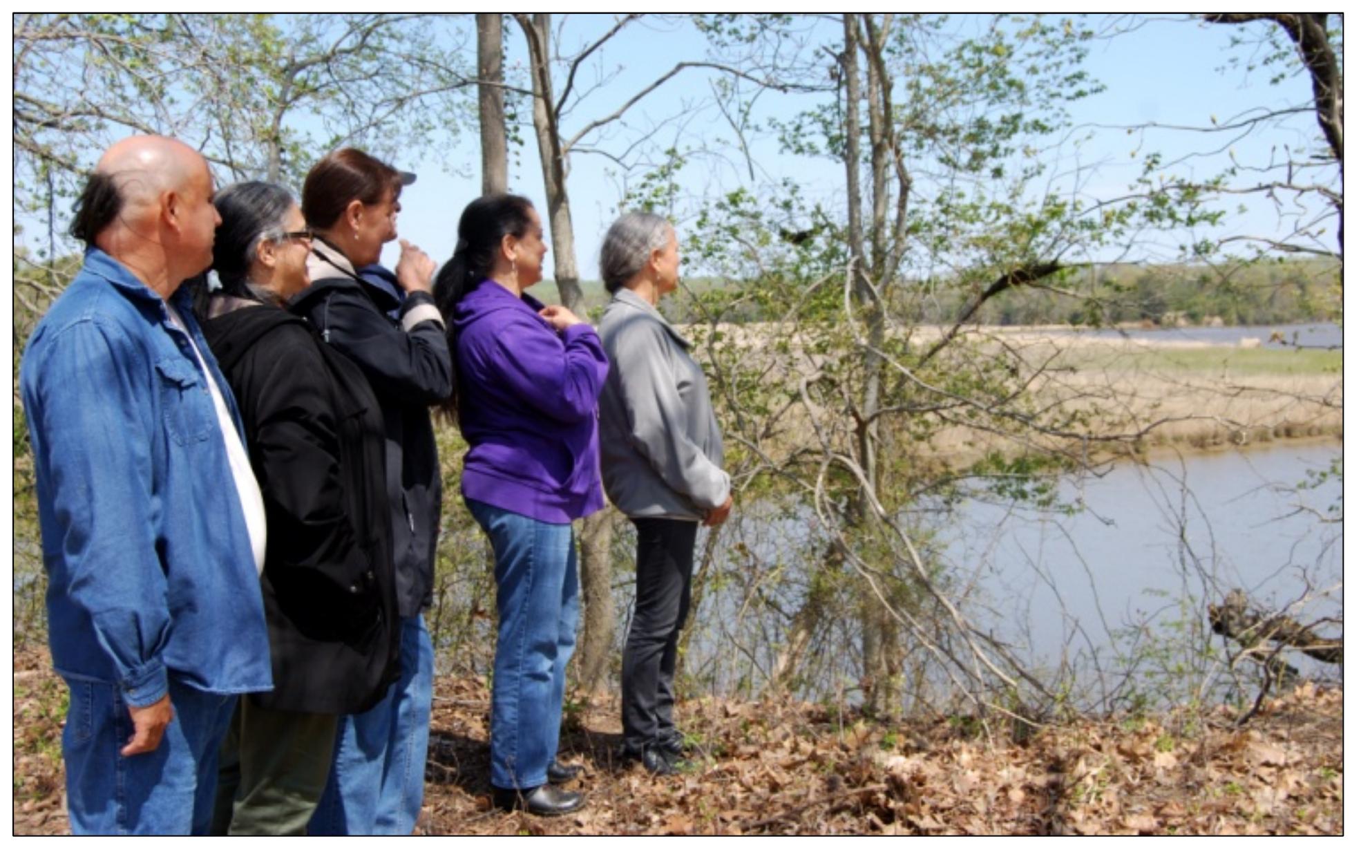 Rappahannock tribal members at cat point creek/