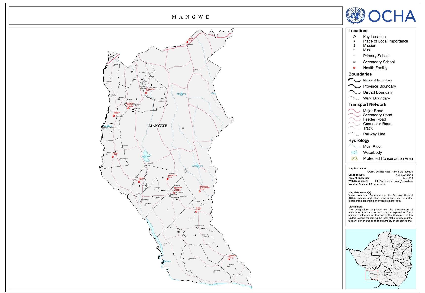 Map of mangwe district source: office of the coordination of