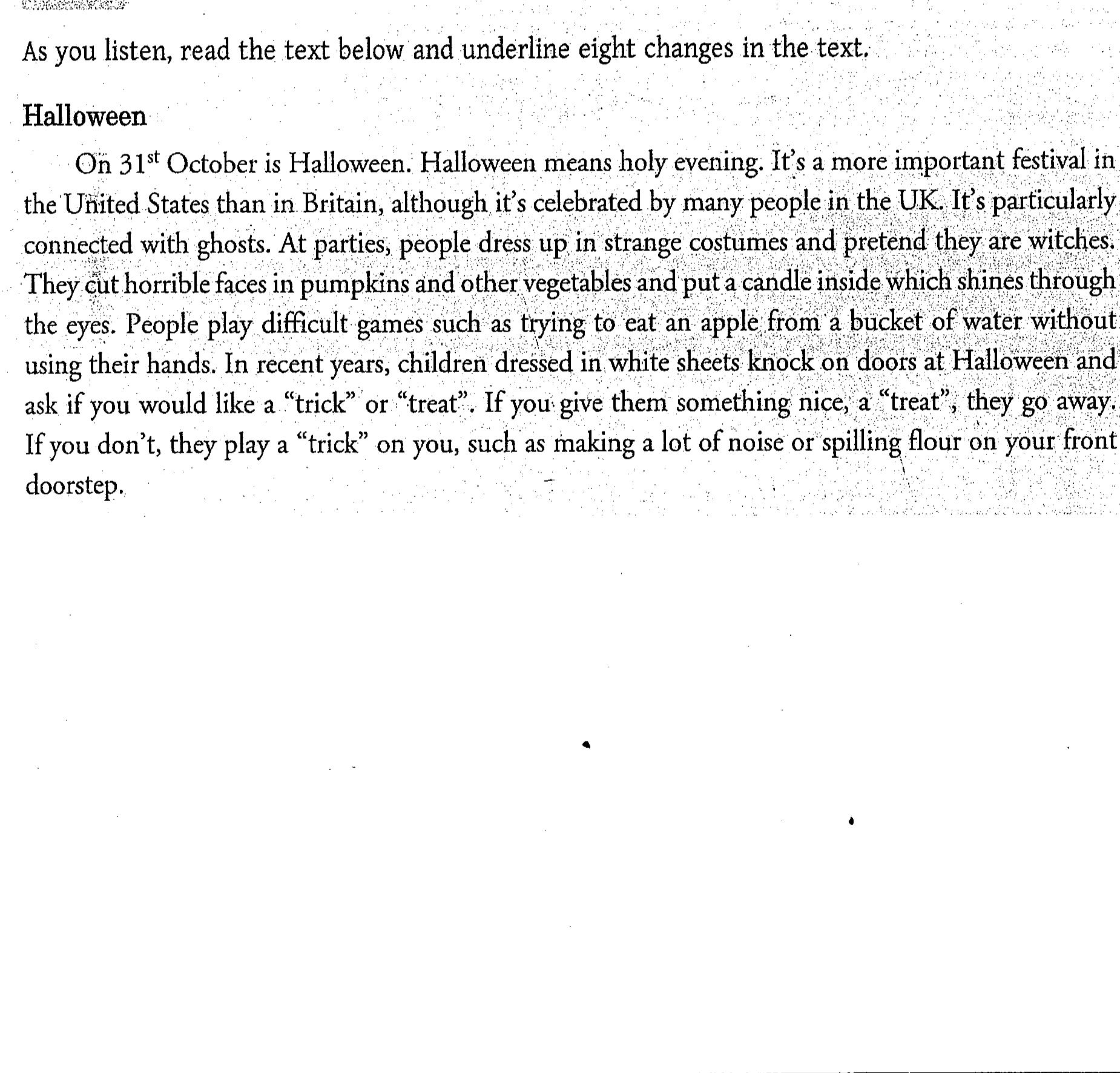 Table 31 - Basic ielts listening