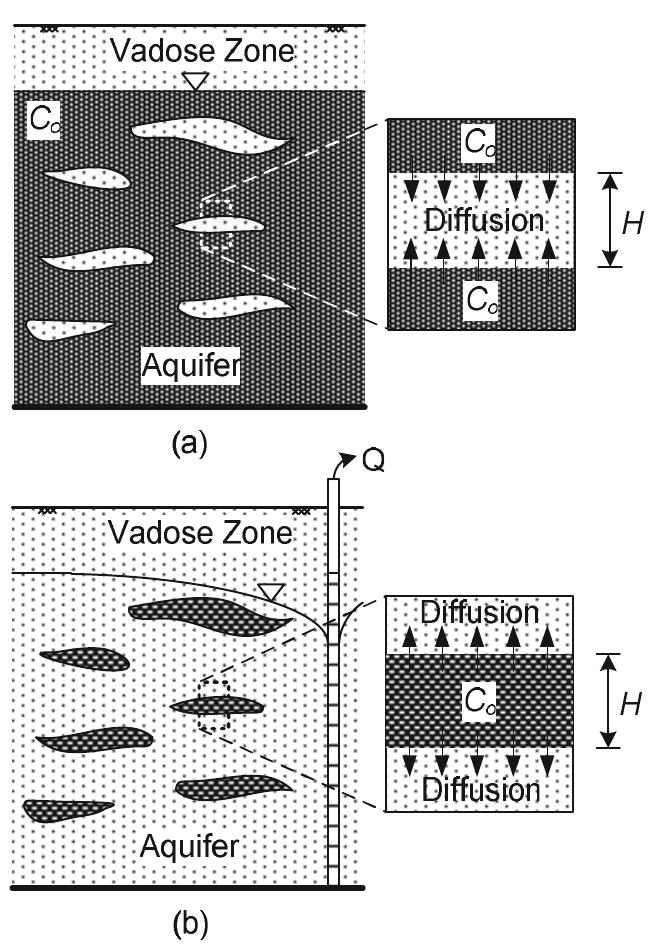 Matrix diffusion and reverse matrix diffusion: (a) diffusion