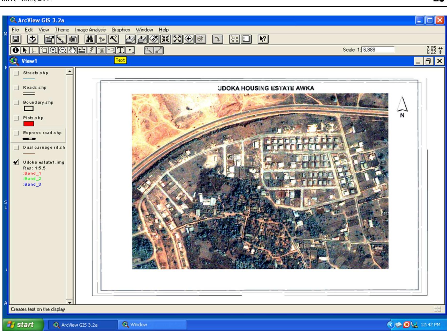 A gis map of the study area (source; globe systems