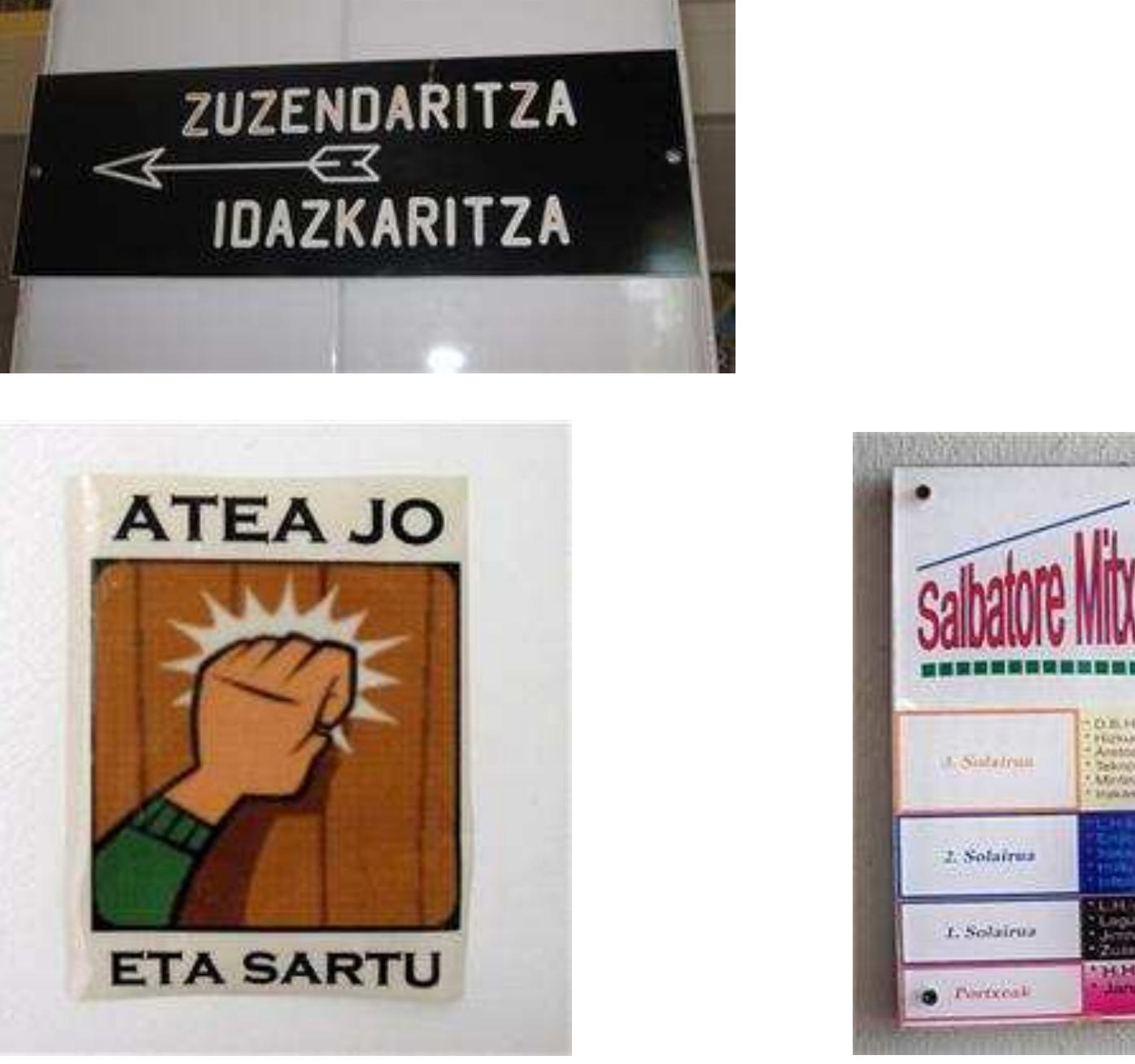 S 3, 4 and 5: example of guiding signage (directorate/