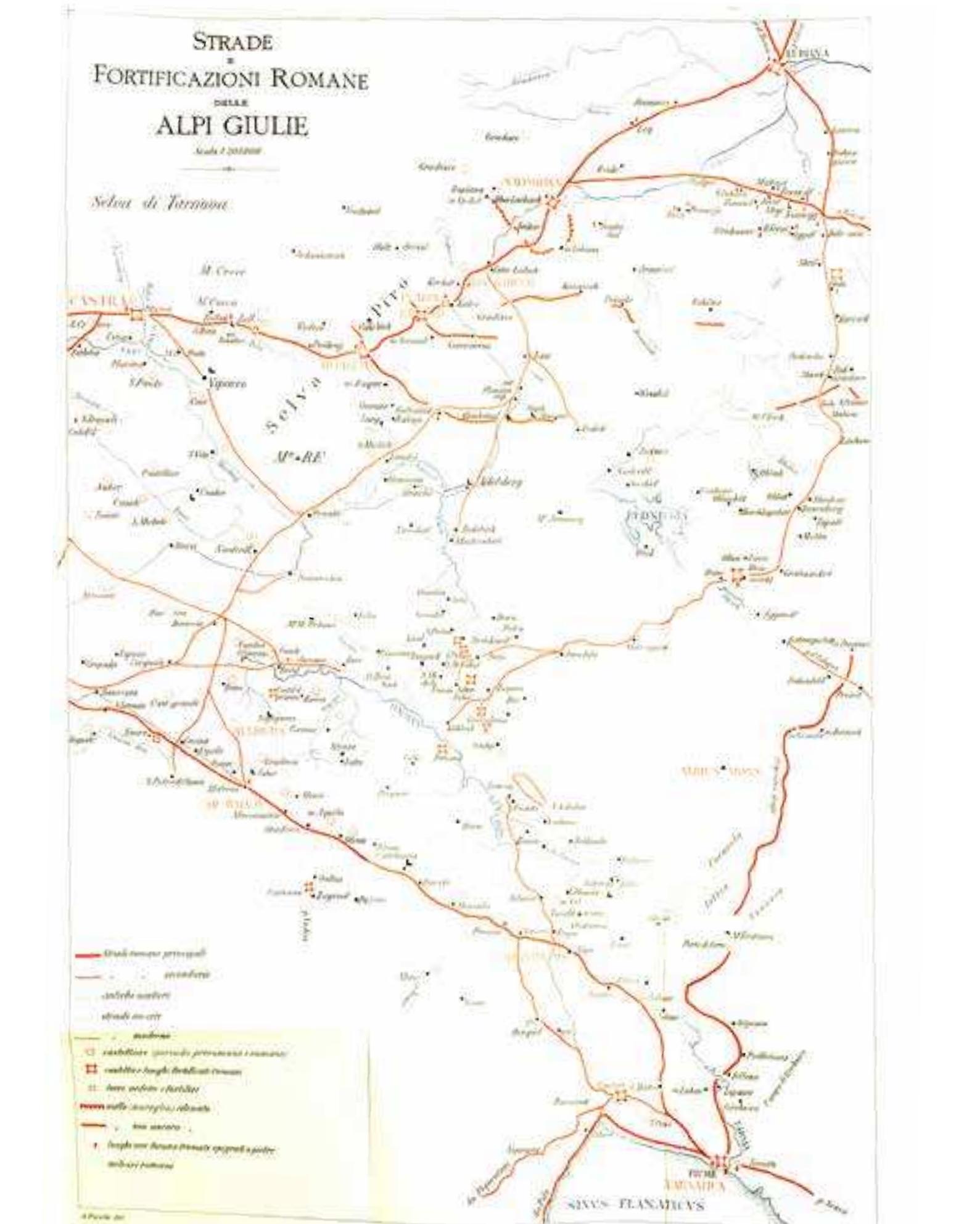 2. puschi’s map of the roman roads and roman fortified