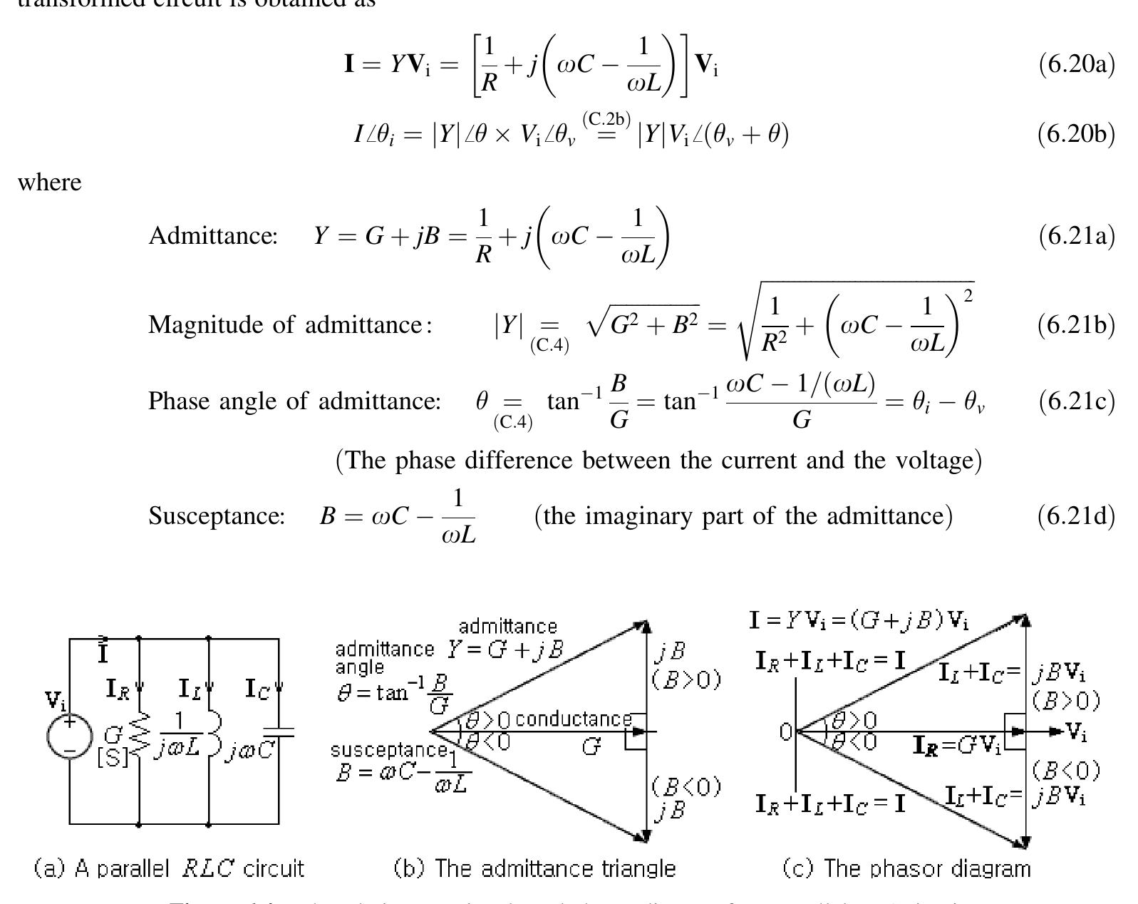 4 the admittance triangle and phasor diagram for a parallel