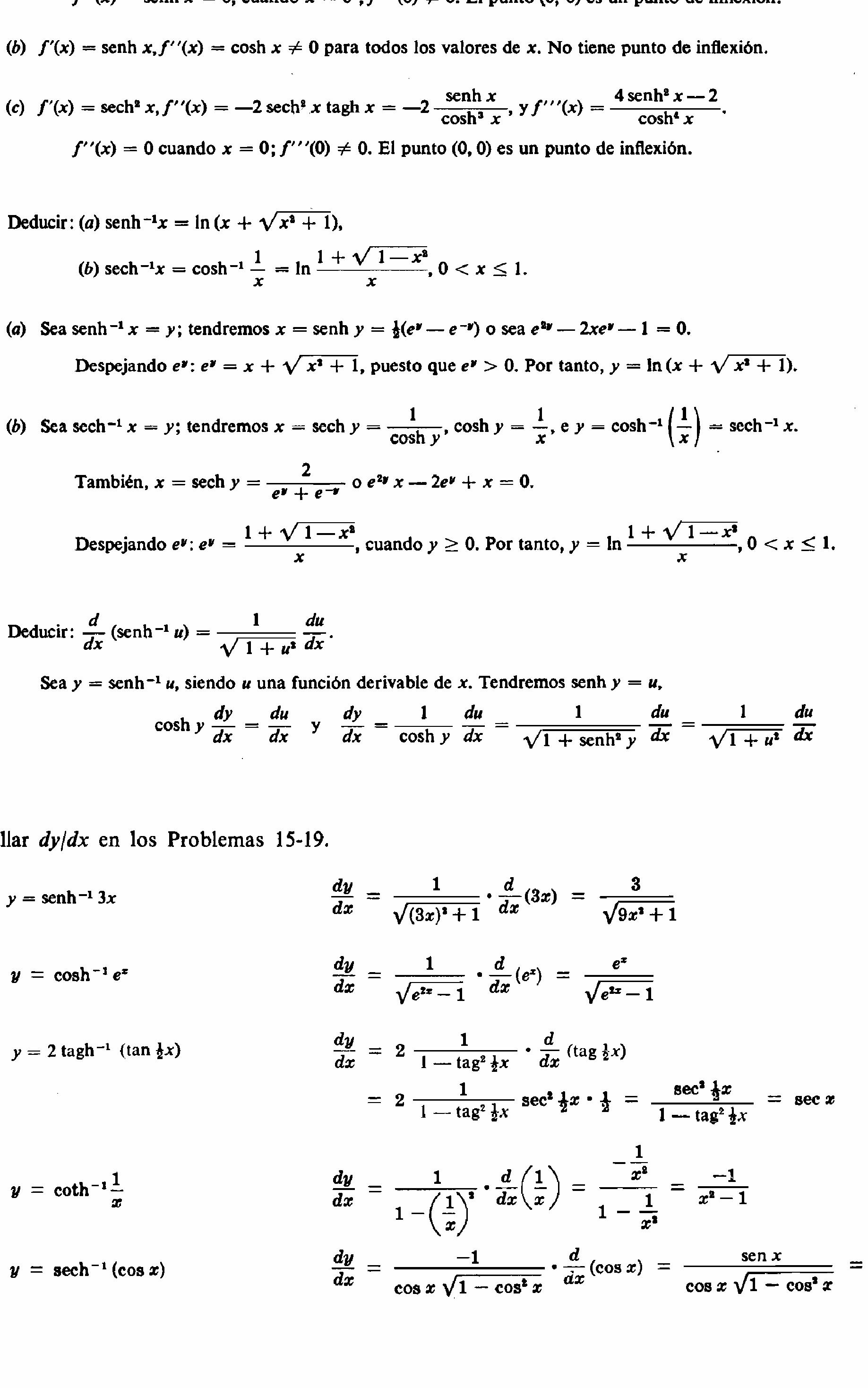 12. hallar los puntos de inflexién de las funciones (a)