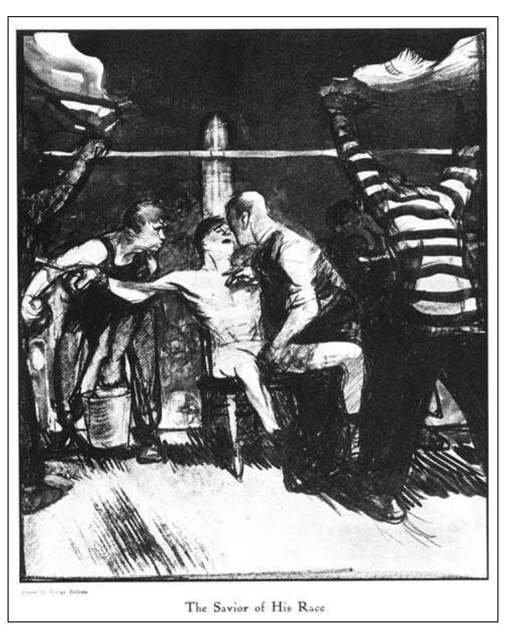 George bellows, the savior of his race, the masses, may