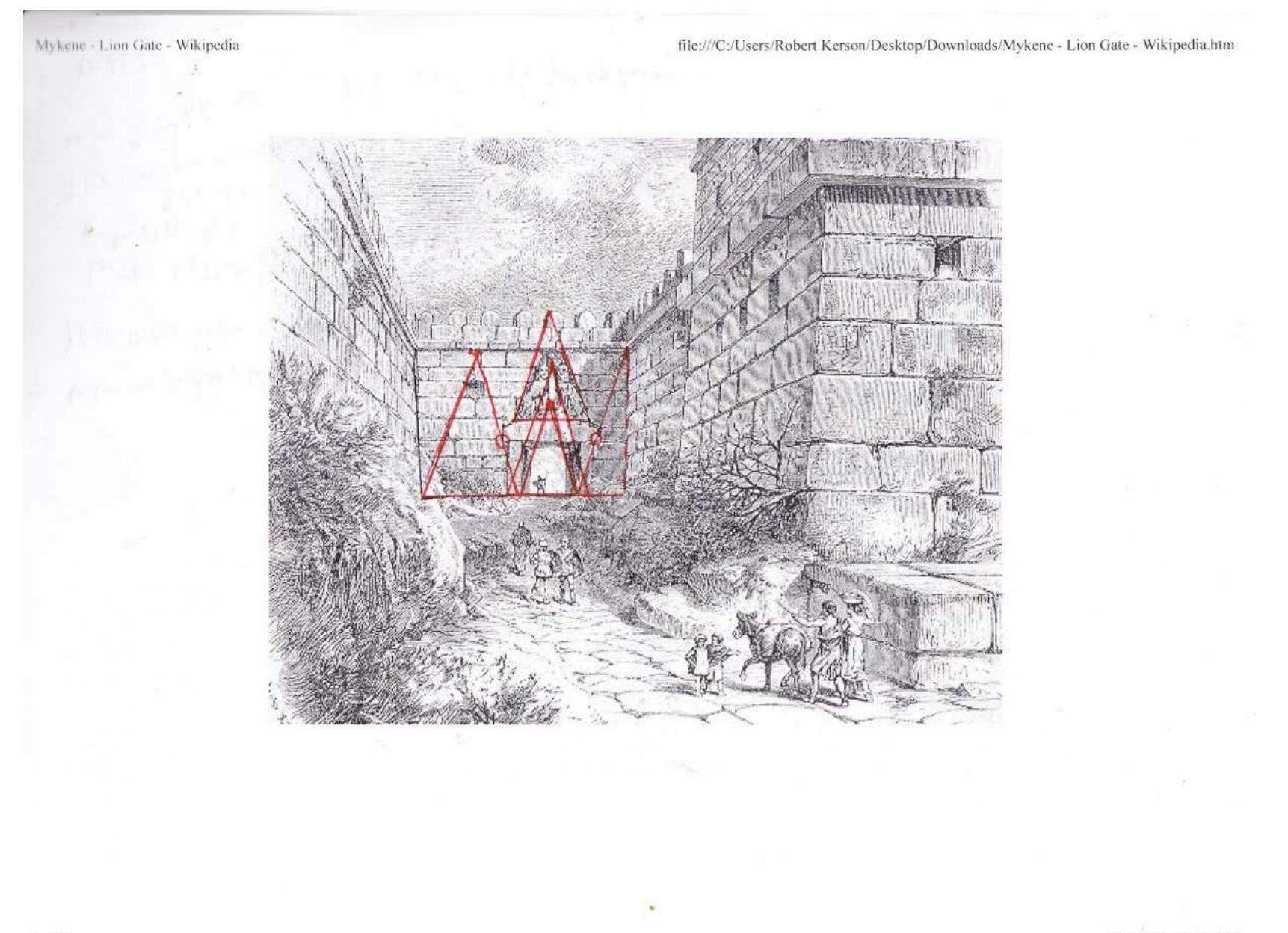 Figure 6 - Origin of 5:8:8 triangles in Early Greek
