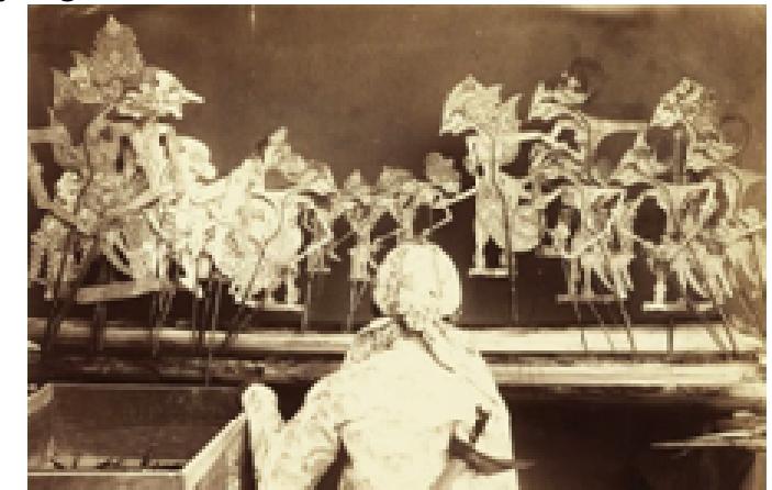 Wayang kulit uses finely carved and painted leather puppets