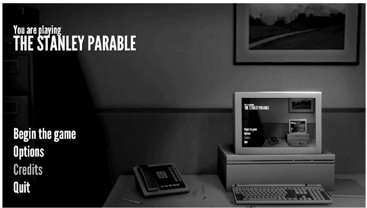 The stanley parable — the splash screen
