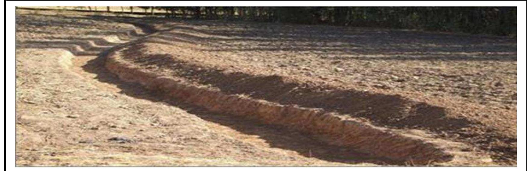 The cut-off drain is an open channel aided with embankment