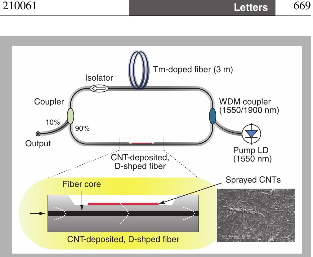The laser schematic. inset — the schematic of the cnt