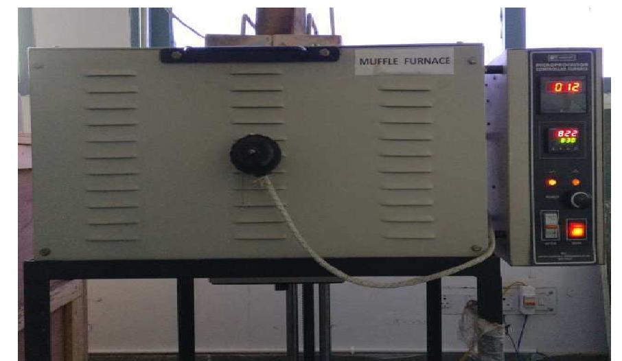 Muffle furnace used to melt the a16061 alloy stirring