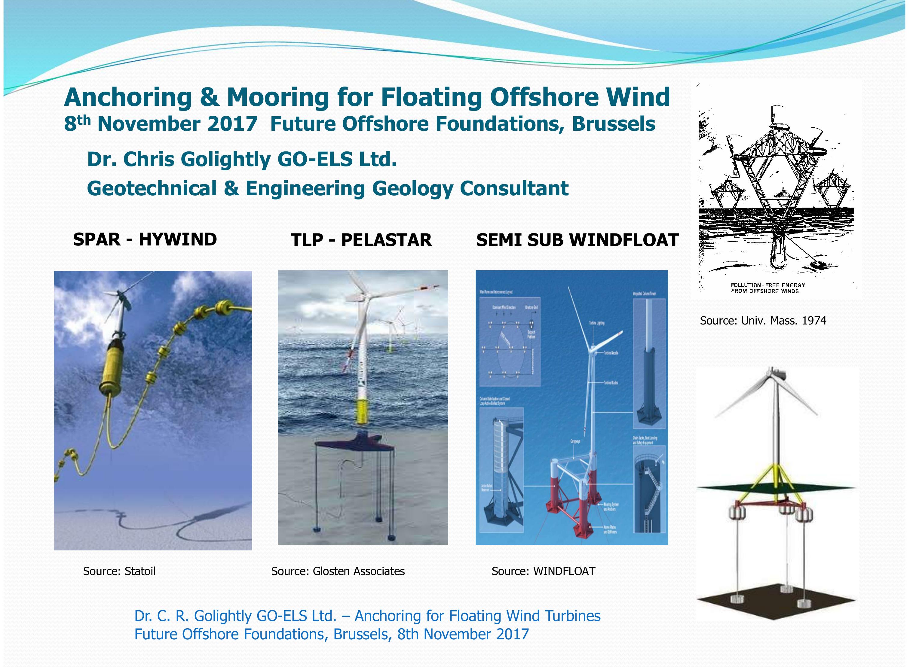 Figure 1 - Anchoring & Mooring for Floating Offshore Wind