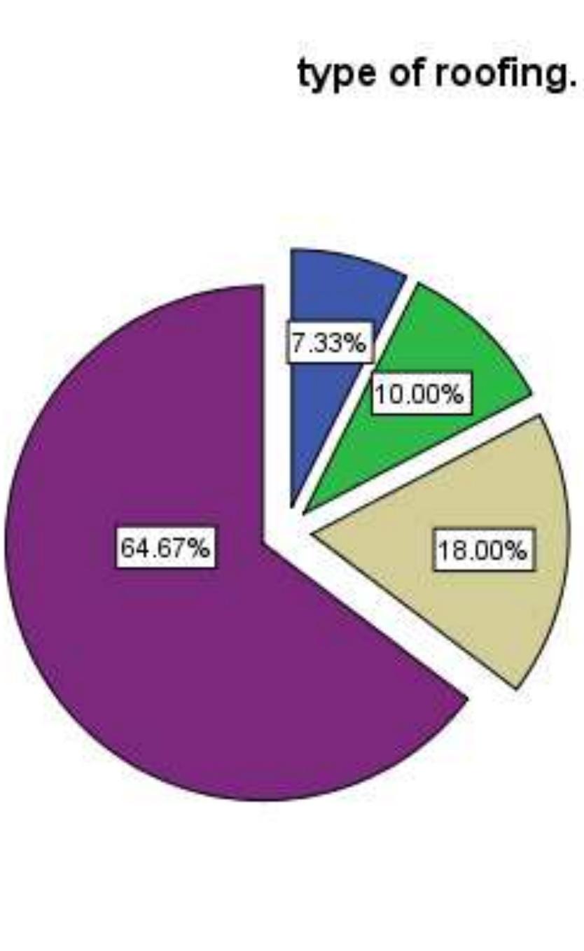 6: pie chart showing roof ty pes.