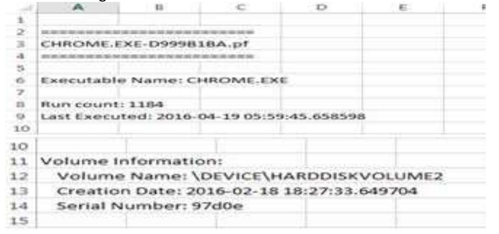 Prefetch file play important role in forensic because it