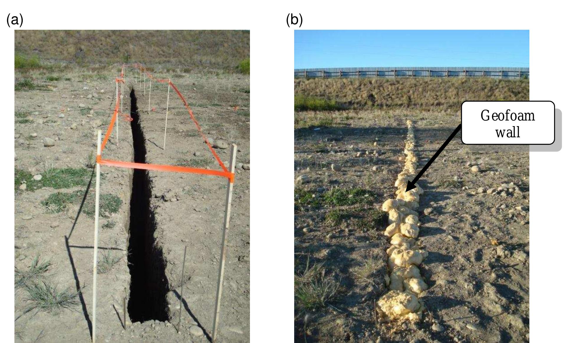 - 8: trench barriers after construction completion (a) open