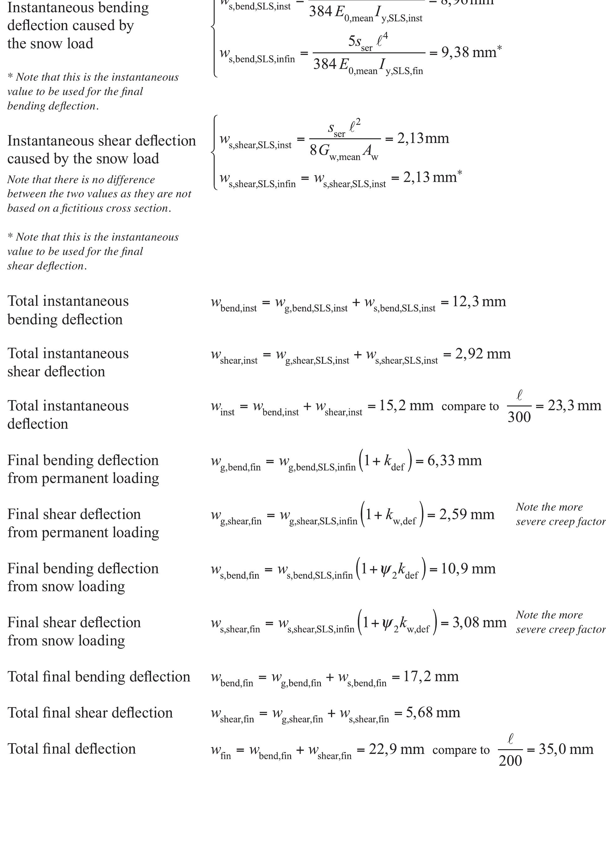 Table 6 - Design of timber structures according to Eurocode