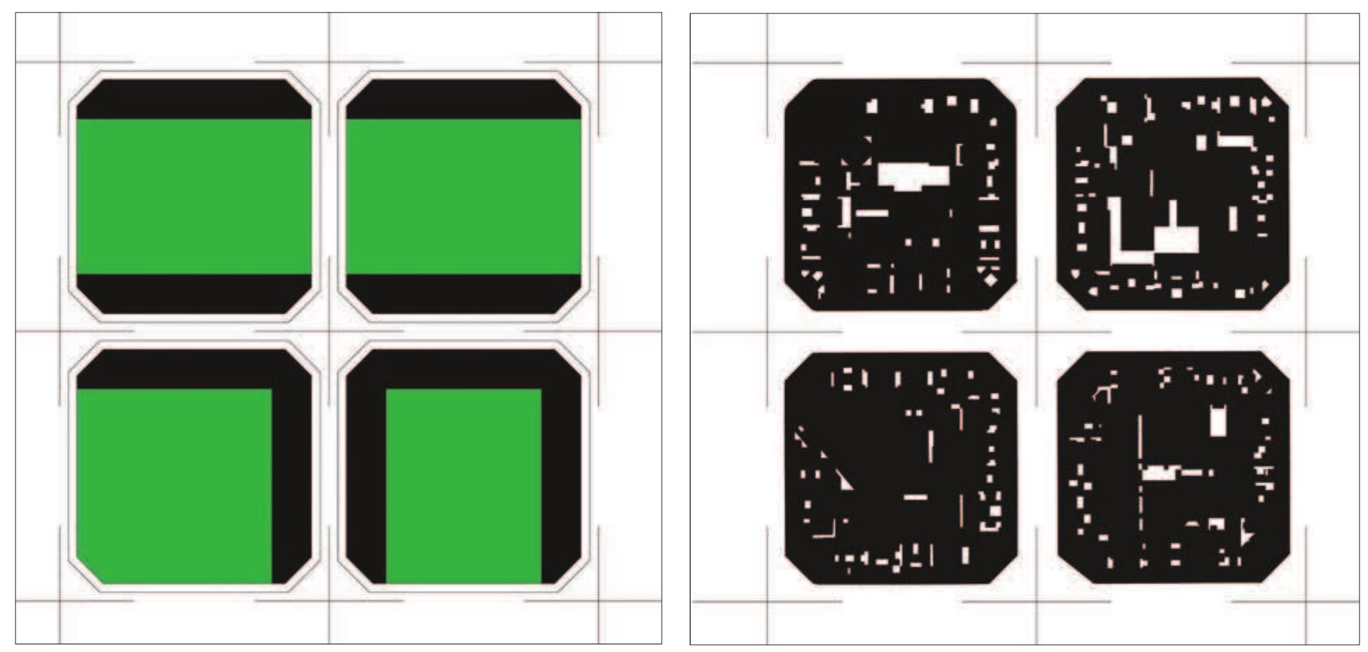 The blocks proposed by cerda included peripheral buildings