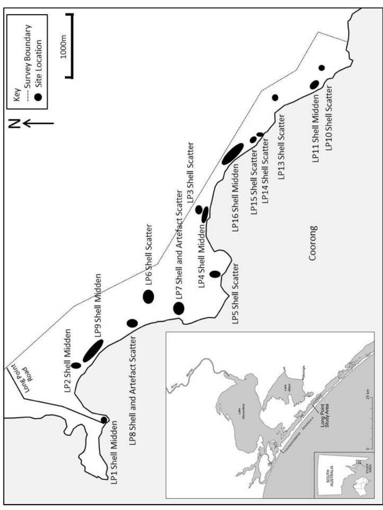 Map of long point study area showing the location and