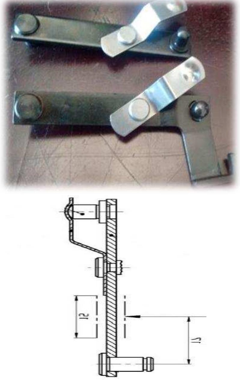 2 schematic diagram of shackle lever it is sheet metal