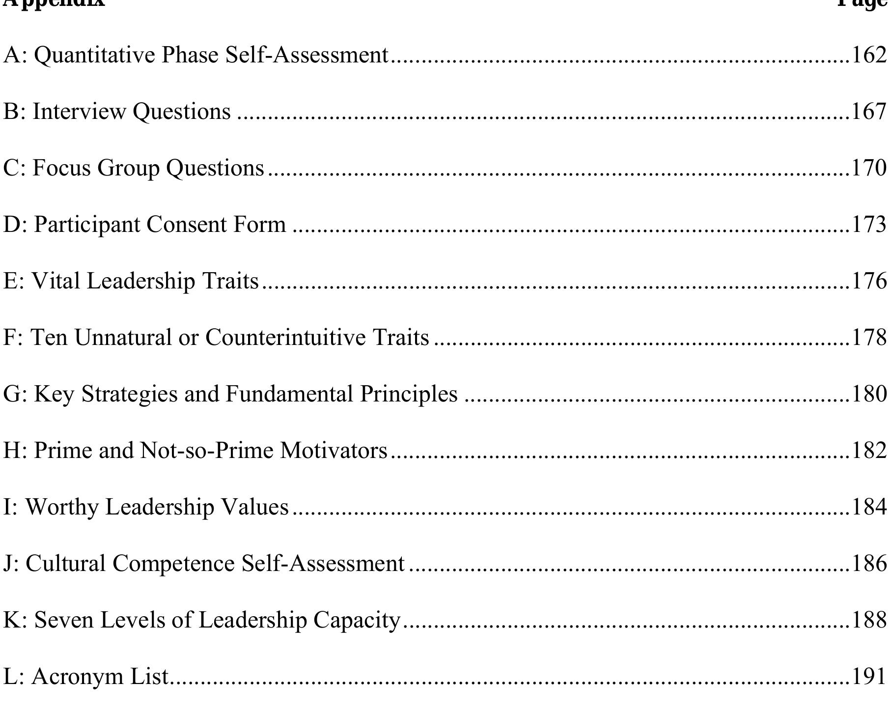 Table 2 - A COMPARISON OF LEADERSHIP STYLES FOR MID-LEVEL