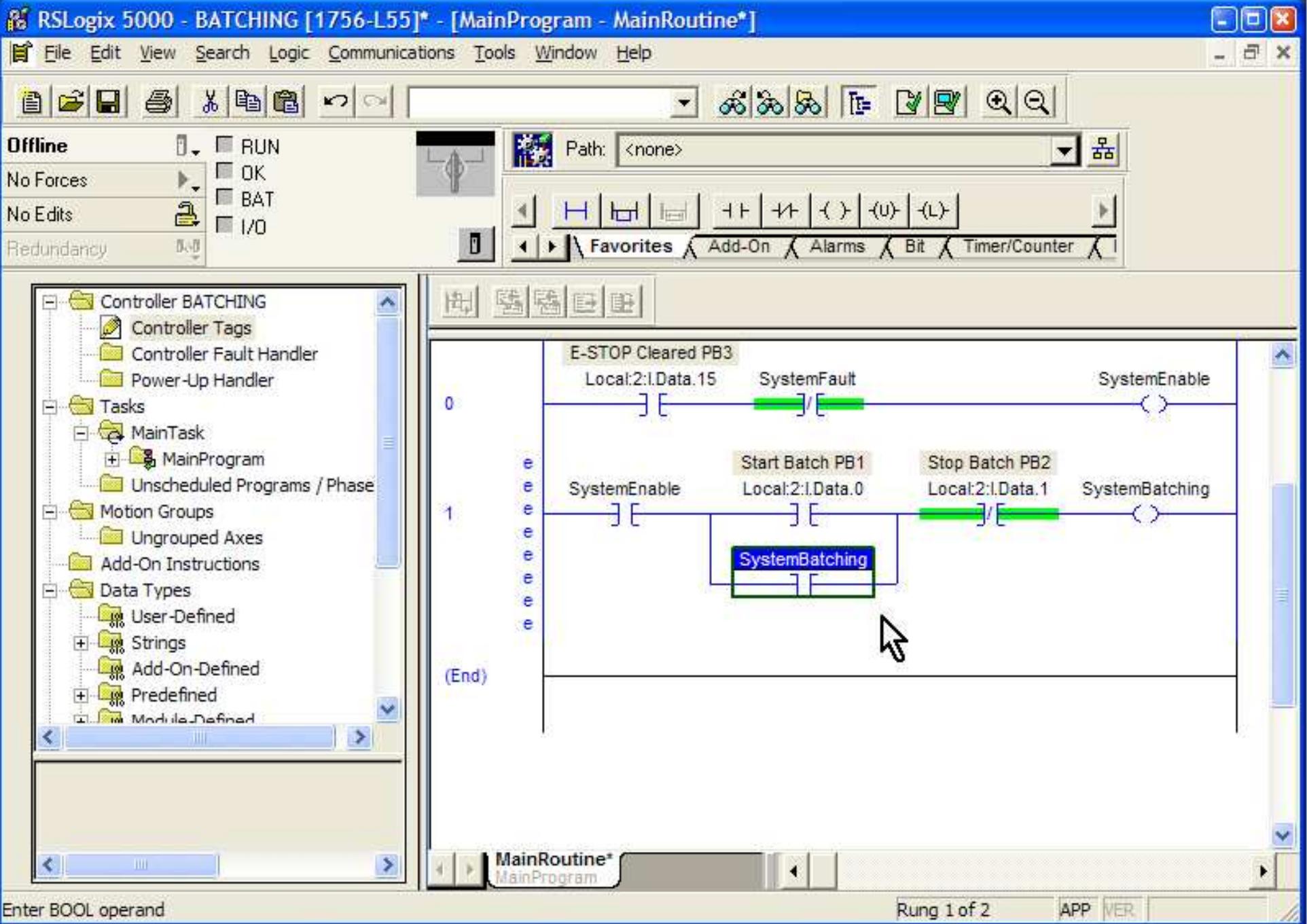F rslogix 5000 - batching [1756-l55]* - [mainprogram