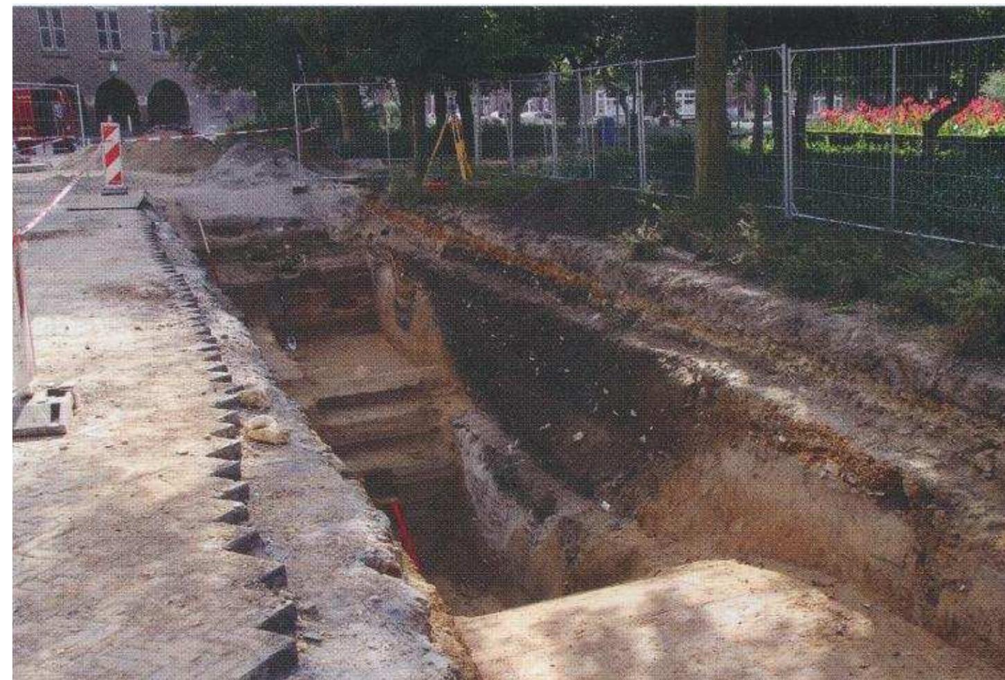 Late roman ditch at the bath complex in heerlen; after