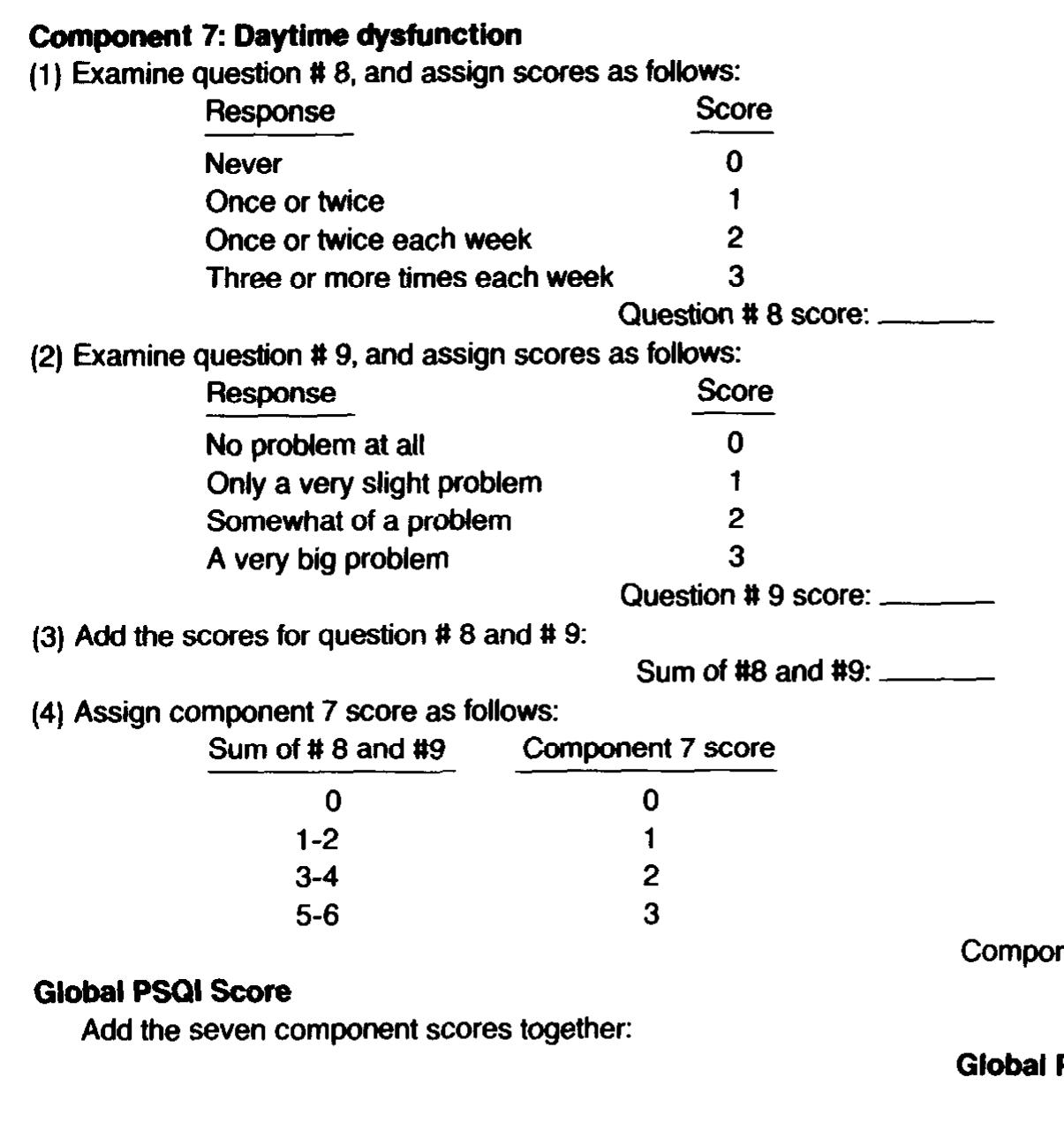 (PDF) The Pittsburgh Sleep Quality Index: A New Instrument for ...