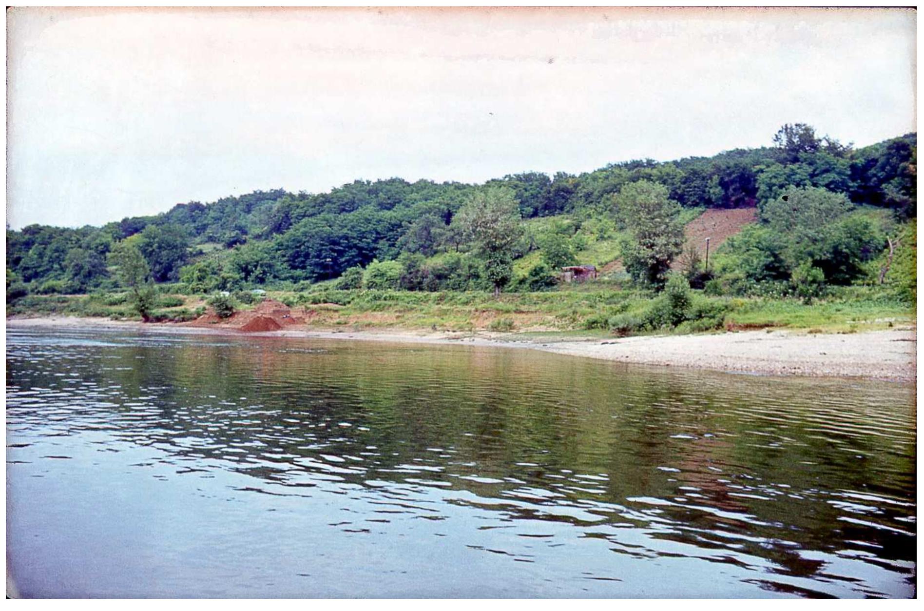 The site of kula during excavation, view from the danube