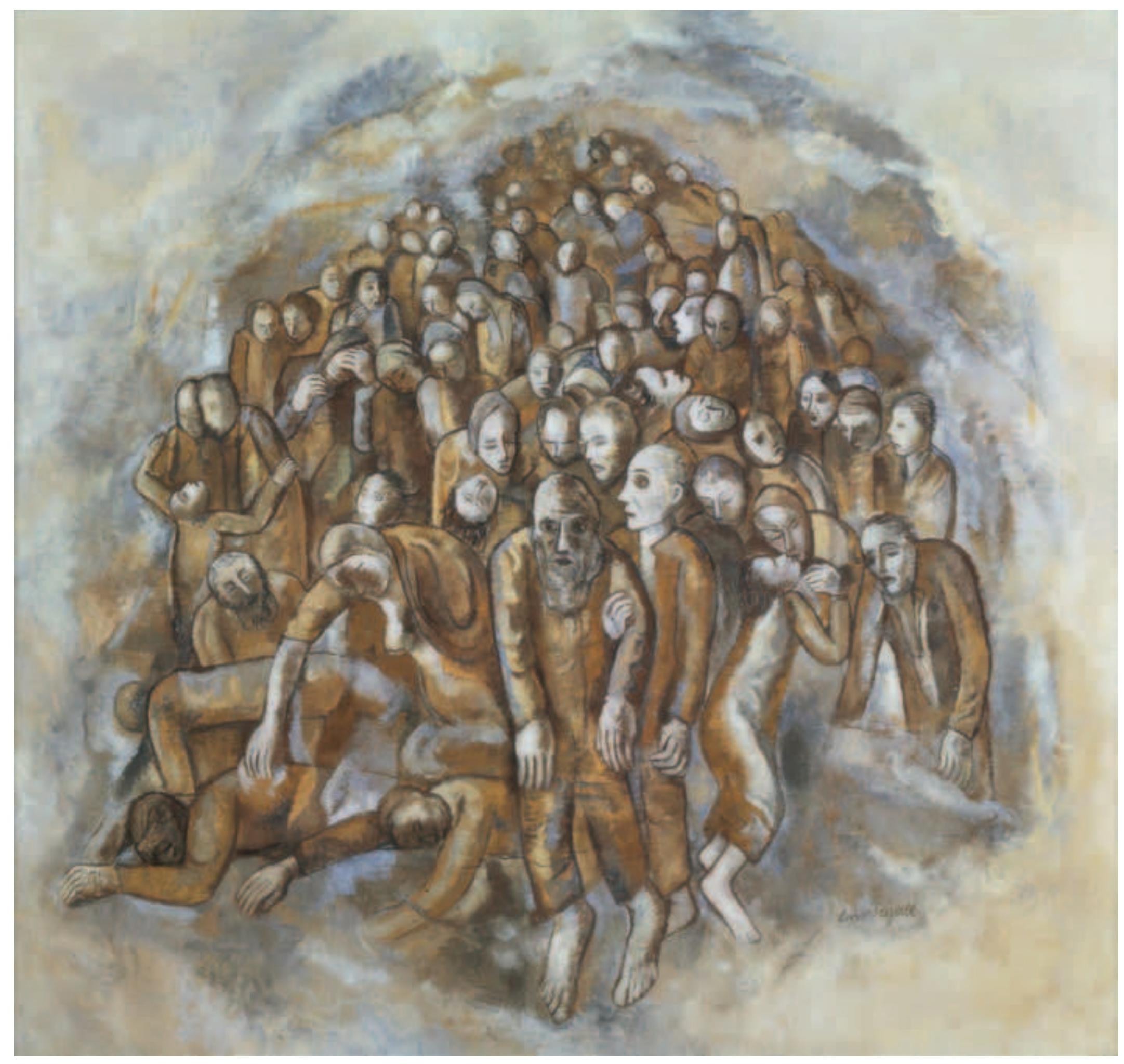 Lasar segall, exodus, 1947, oil on canvas. the jewish museum