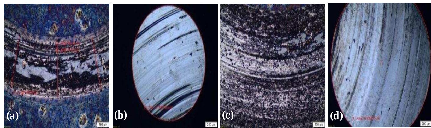 Optical microscope images of the austempered and induction