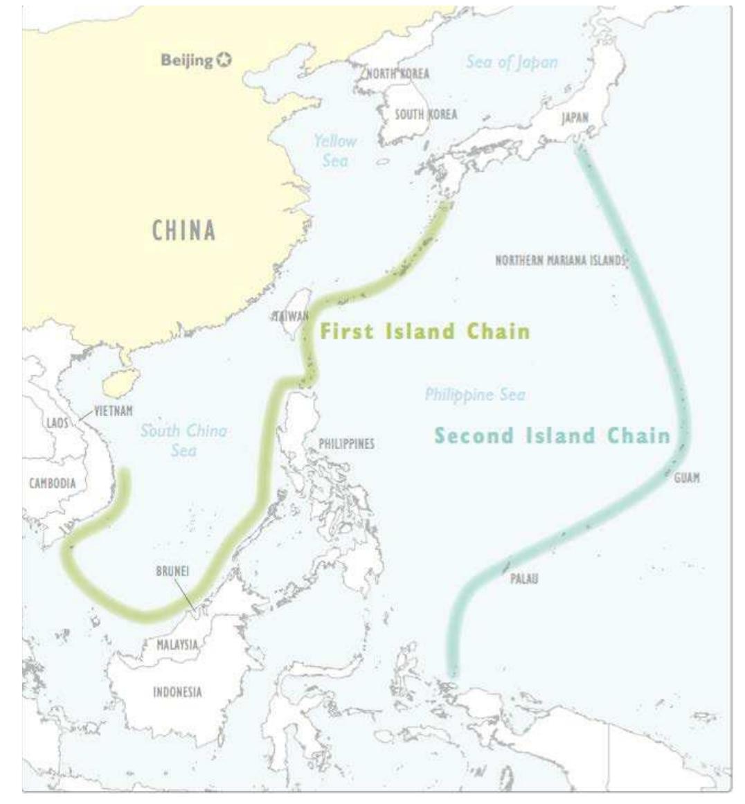 (map of the first and second island chains. source: cimsec)