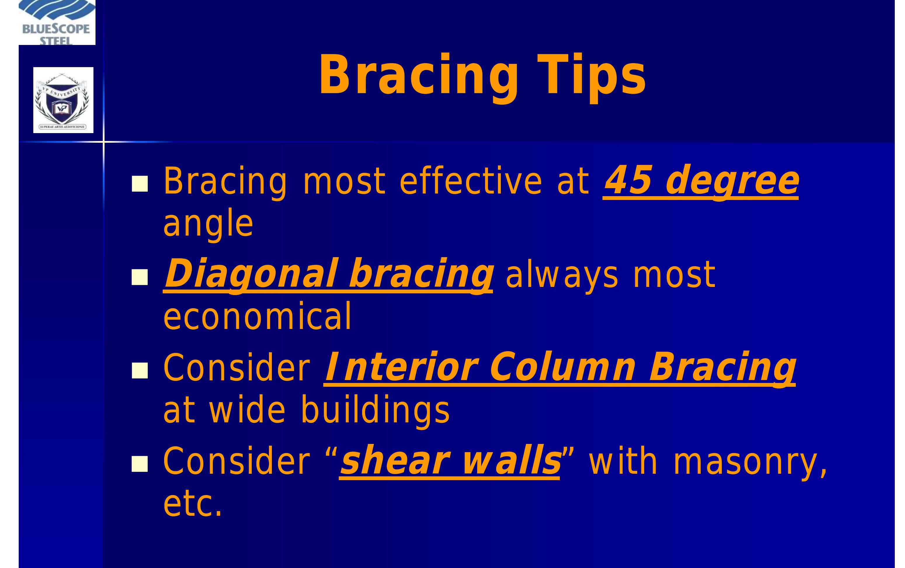 Figure 66 - Bracing Systems Bracing Systems
