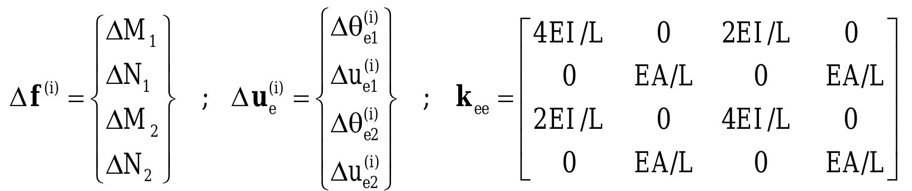 From eqs.(2), (5), (6) element elastic force vector