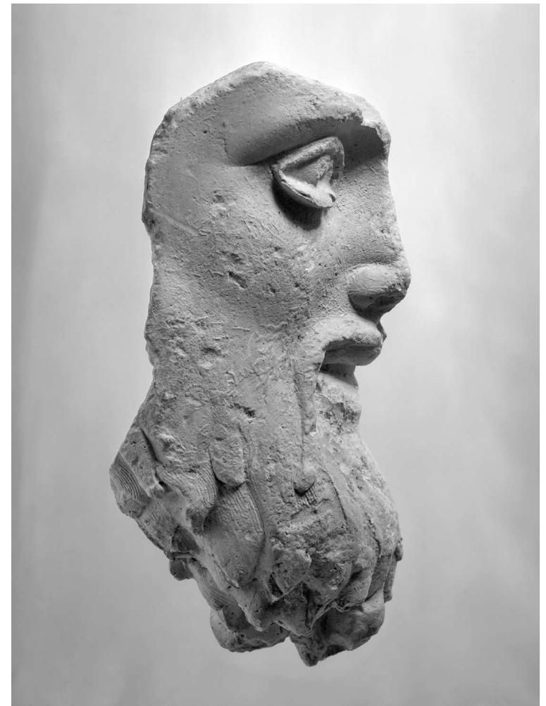 4.1. roman plaster cast of the head of aristogeiton, from