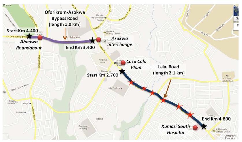 Map of dcp test points
