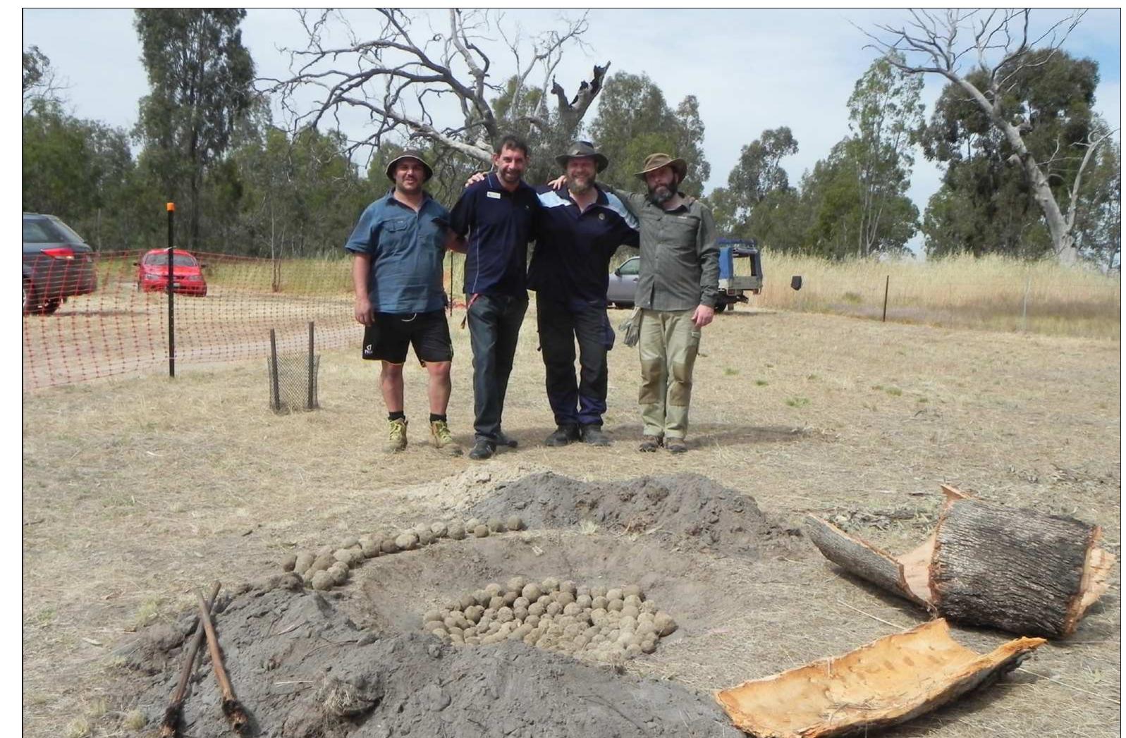 Figure 1 - Holocene Aboriginal hearth from Point Nepean,