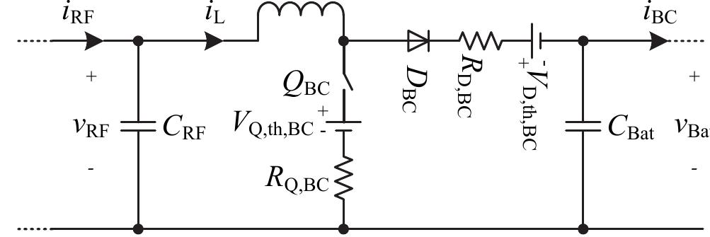 Electric circuit diagram of the boost converter. the circuit