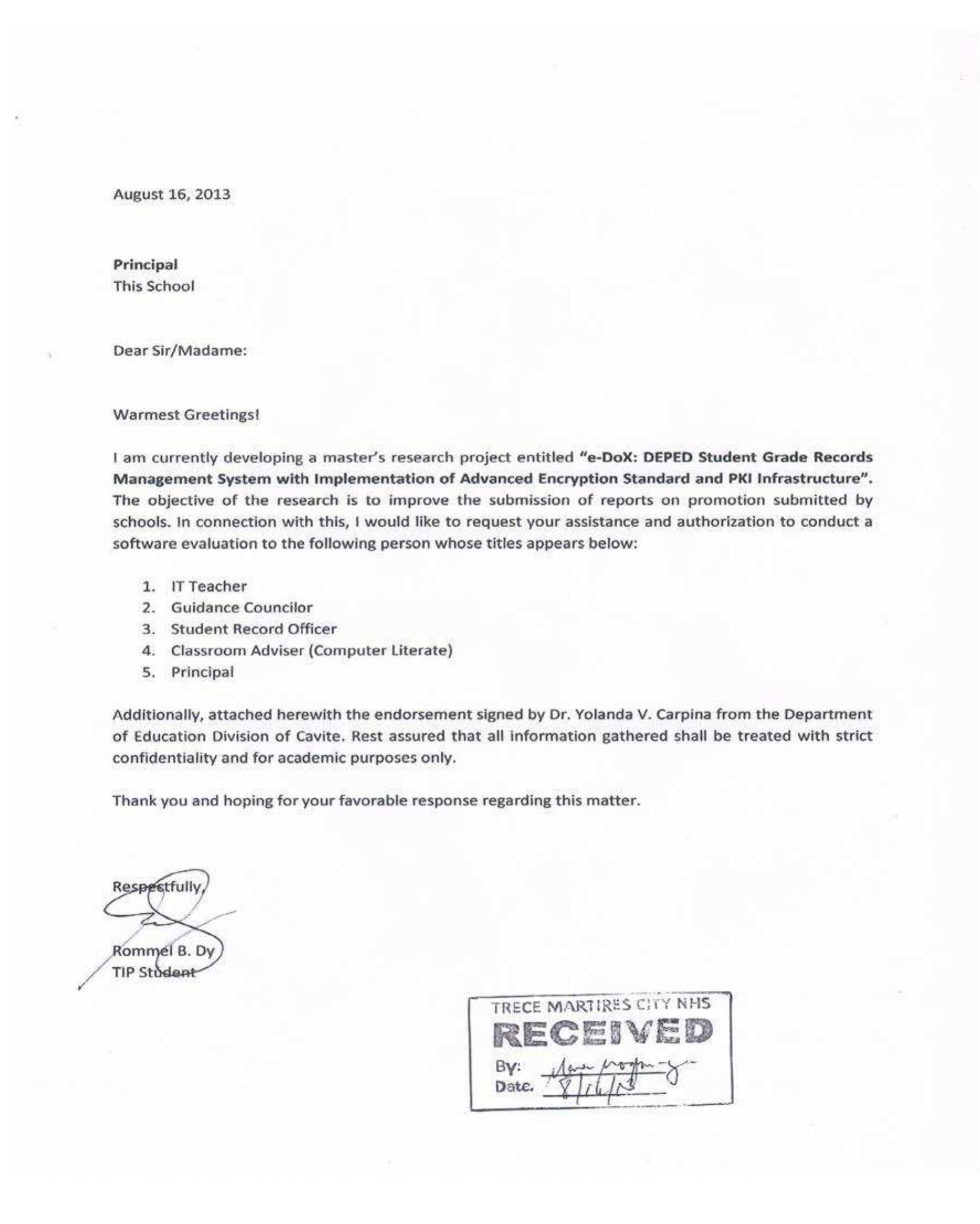 Figure 18 - e-DoX:DEPED Student Grade Records Management