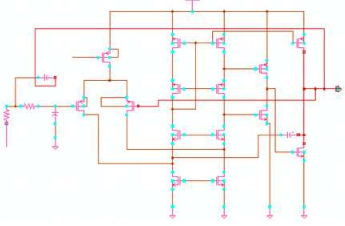 Schematic of sallen- key low pass filter the second-order