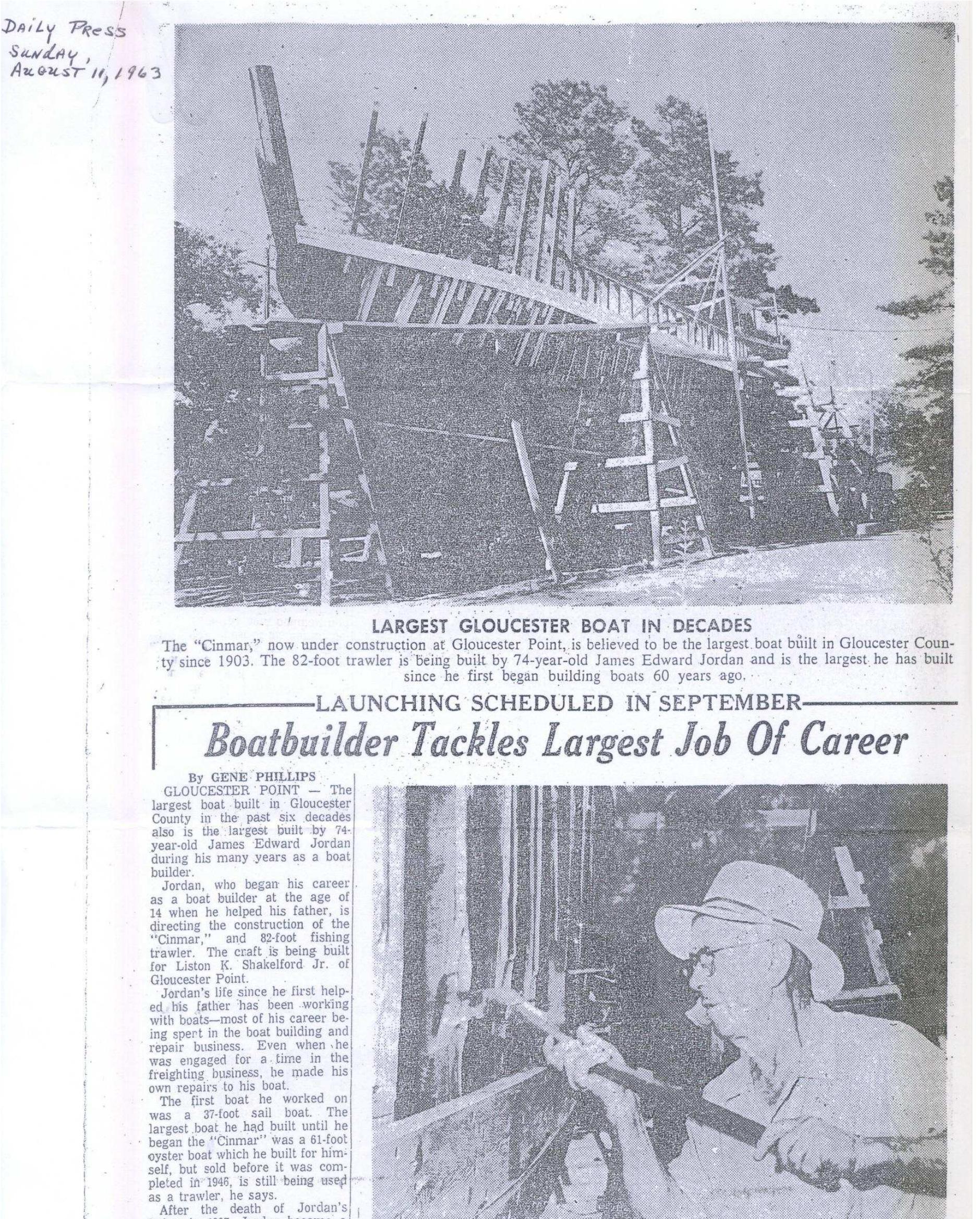 1: the scanned image shows the newspaper article as it