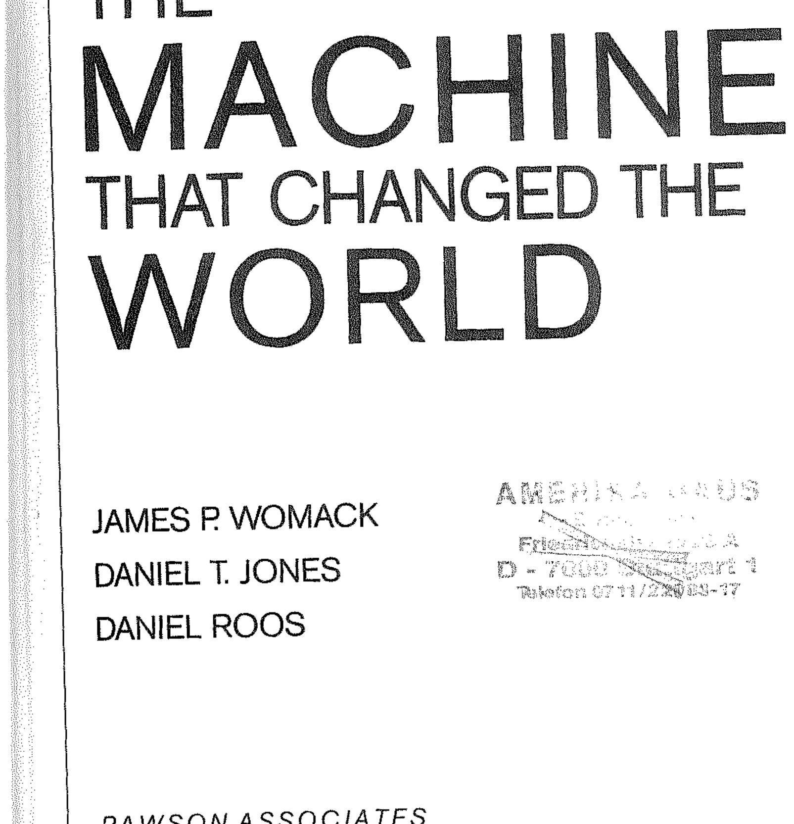 (PDF) The machine that changed the world