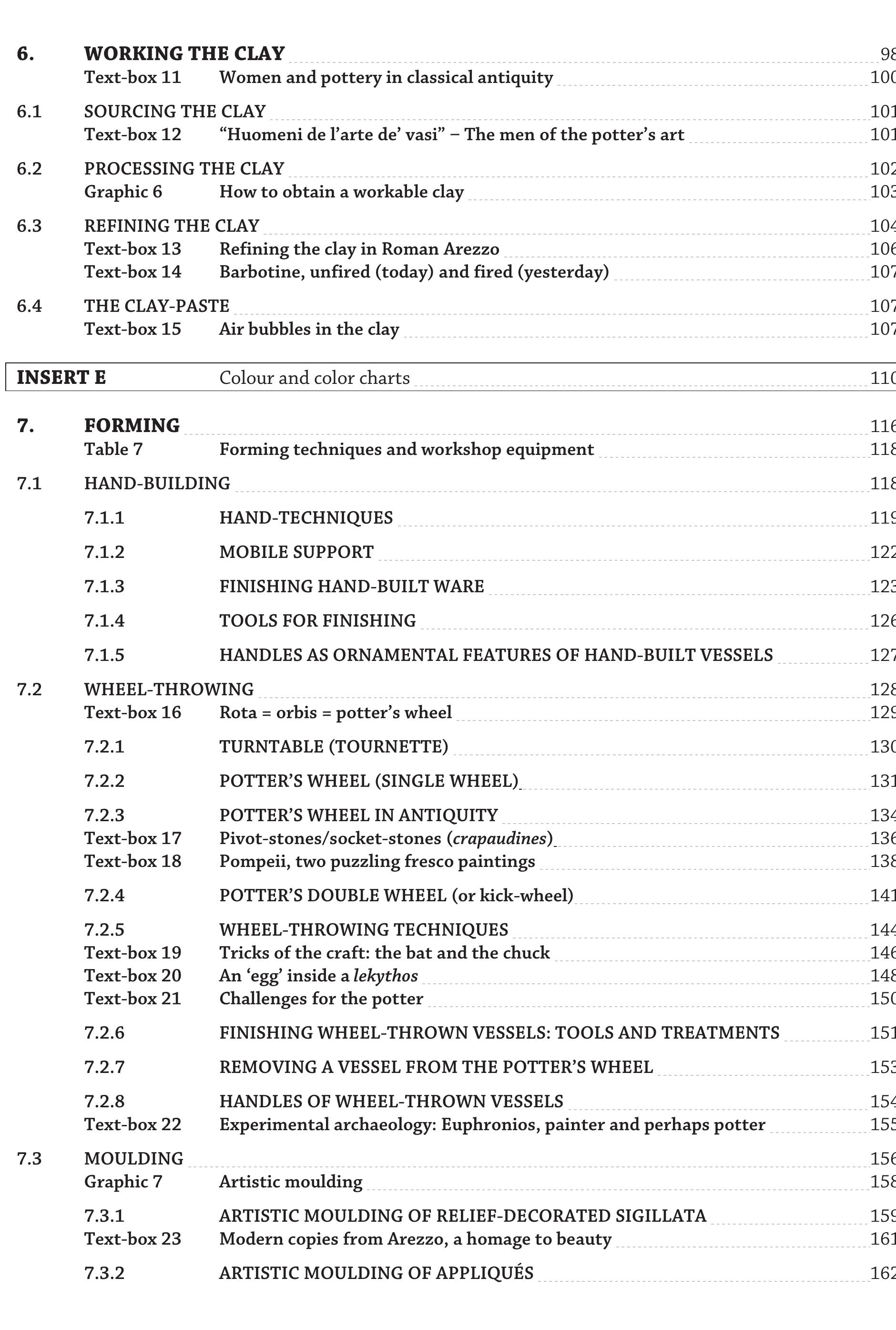 Table 3 - Ceramics in Archaeology. From Prehistoric to