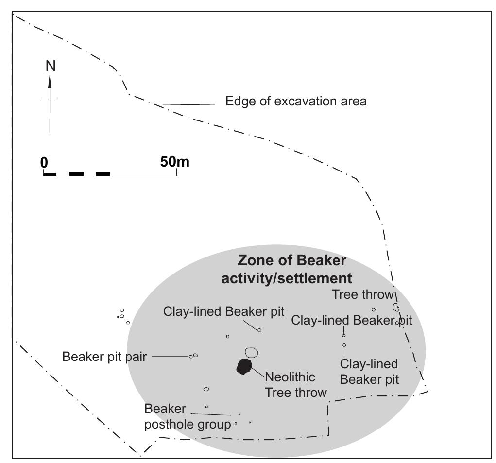 13. springhead, zone of neolithic and beaker activity.
