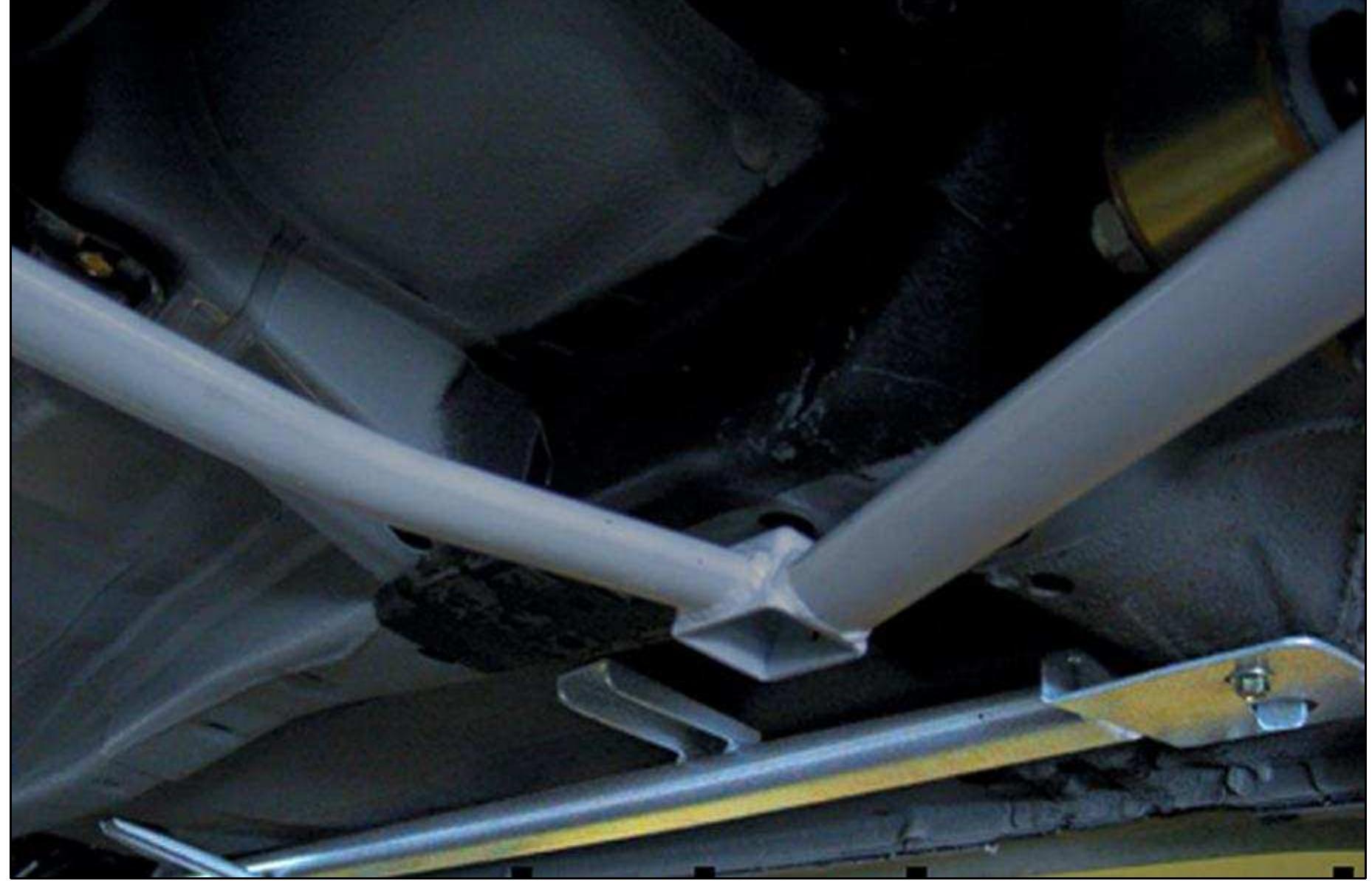Chassis stiffening bar in a car effective. while these bars